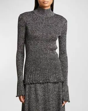Proenza Schouler White Label Avery Sparkly Knit Top