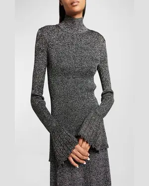 Proenza Schouler White Label Avery Sparkly Knit Top