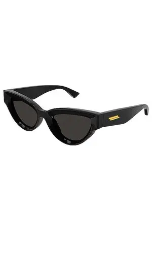 Bottega Veneta Edgy Cat Eye Sunglasses - Shiny Black