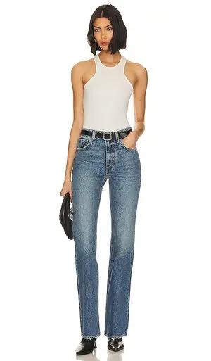 GRLFRND Melanie Petite High Rise Boot Cut Jeans