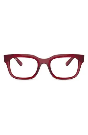 Ray-ban Ray-Ban Chad Rectangular Eyeglasses Transparent Red