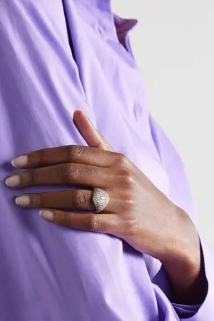 LUCY DELIUS Signature 14-karat Diamond Signet Ring