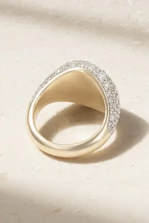 LUCY DELIUS Signature 14-karat Diamond Signet Ring