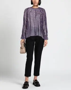 VICOLO Floral Print Crepe Top