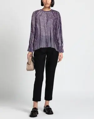 VICOLO Floral Print Crepe Top