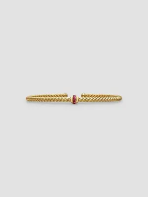 David Yurman Cable Classics Center Station Bracelet In 18k Yellow Gold