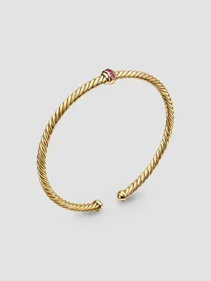 David Yurman Cable Classics Center Station Bracelet In 18k Yellow Gold