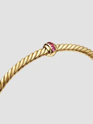 David Yurman Cable Classics Center Station Bracelet In 18k Yellow Gold