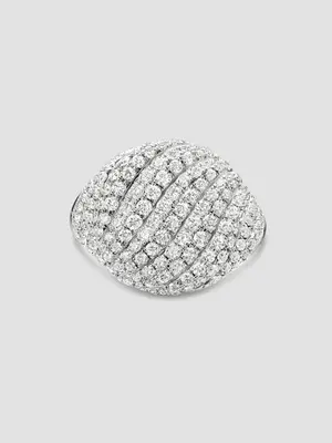 David Yurman Sculpted Cable Pinky Ring In 18k White Gold