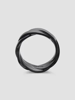 David Yurman Dy Helios Band Ring In Titanium