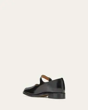 MAISON MARGIELA Tabi Leather Ballerina Flats - Black