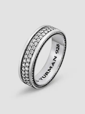 David Yurman Streamline Two Row Band Ring In Sterling Silver