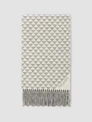 Prada Wool And Cashmere Scarf - Grey