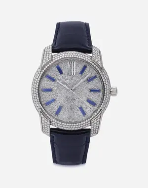 Dolce & Gabbana Special Pieces Watch With Diamond Pave - Blue/white Gold