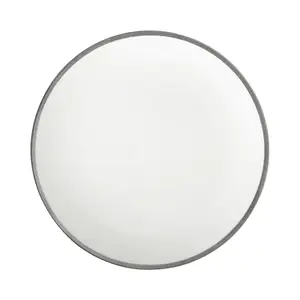 TWIG NEW YORK Platinum Edge Dinner Plate - Silver