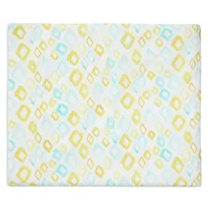 SFERRA Geometrico Flat Sheet, Full/queen Aqua
