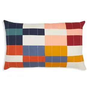 ANCHAL Check Lumbar Pillow - Multi