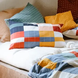 ANCHAL Check Lumbar Pillow