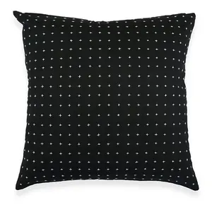 ANCHAL Cross-stitch Throw Pillow - Black