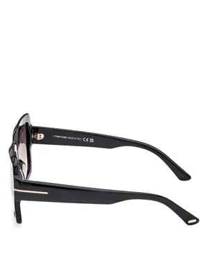 TOM FORD Square Sunglasses, 54mm - Black/gray Gradient