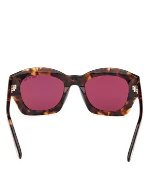 TOM FORD Geometric Sunglasses, 52mm