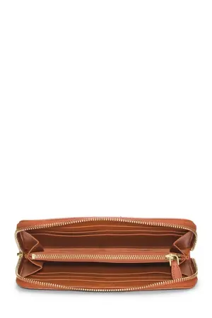 Prada Saffiano Zip Around Wallet - Orange