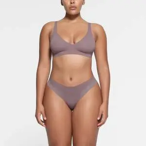 SKIMS Plunge Bralette | Light Neutral | L Dd Mauve