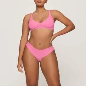 SKIMS Plunge Bralette | Light Neutral | L Dd Sugar Pink