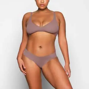 SKIMS Plunge Bralette | Light Neutral | L Dd Umber
