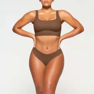 SKIMS Naked Scoop Longline Bralette Jasper