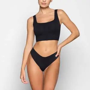 SKIMS Naked Scoop Longline Bralette - Onyx