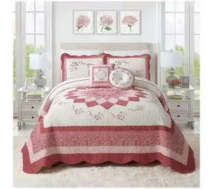 MODERN HEIRLOOM Caroline Embroidered Bedspread Queen - One-color
