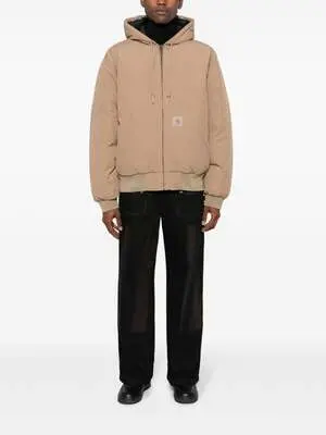 Carhartt Work In Progress Active Logo-appliqué Hooded Jacket - Neutrals