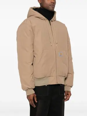 Carhartt Work In Progress Active Logo-appliqué Hooded Jacket - Neutrals