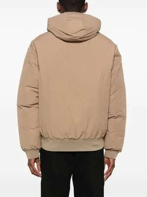 Carhartt Work In Progress Active Logo-appliqué Hooded Jacket - Neutrals