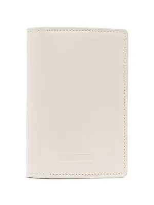UMA WANG Logo-debossed Leather Wallet - Neutrals