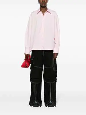 Alexander Wang Logo-patch Cotton Shirt - Pink