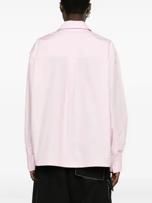 Alexander Wang Logo-patch Cotton Shirt - Pink