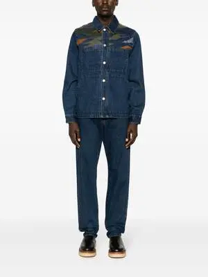 Paul Smith Embroidered Cotton Jeans