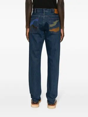 Paul Smith Embroidered Cotton Jeans