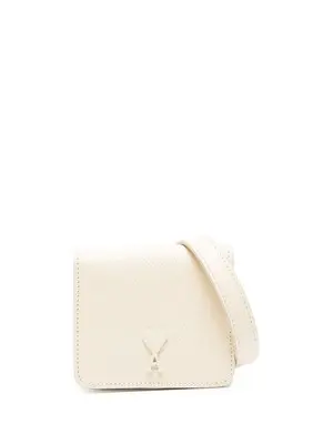 Ami De Coeur Leather Card Holder - Neutrals