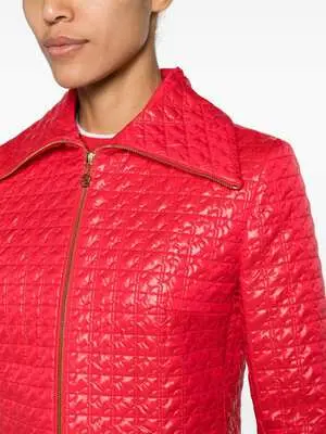 PATOU Monogram-quilted Shell Jacket - Red