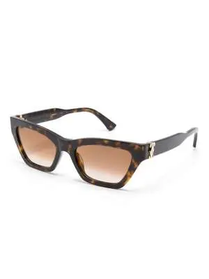 Cartier Tortoiseshell Cat-eye Frame Sunglasses - Brown