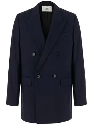 Ami Double-breasted Virgin-wool Blazer