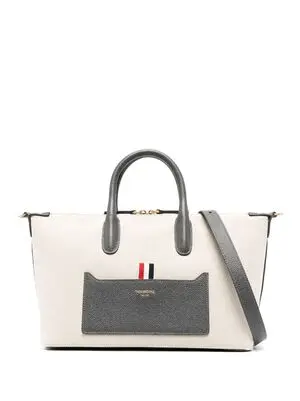 Thom Browne Grosgrain-loop Tote Bag - Neutrals