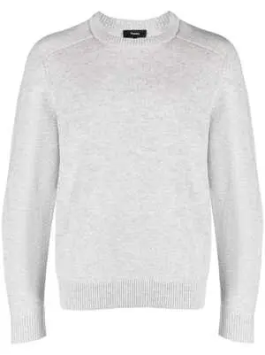 Theory Morlan Ribbed Wool-cashmere Jumper - Grey
