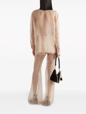 Prada Embroidered Organza Shirt