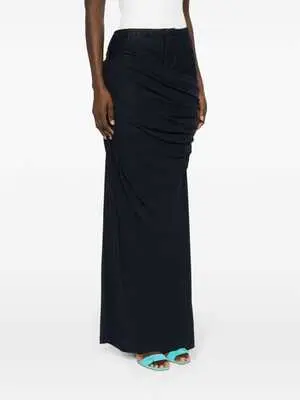 Christopher Esber Wrapped Denim-trim Maxi Skirt