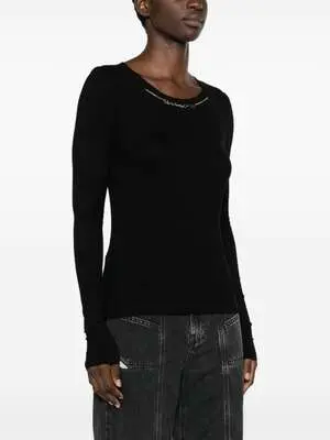 DIESEL® T-matic Chain Embellished Long Sleeve T-shirt