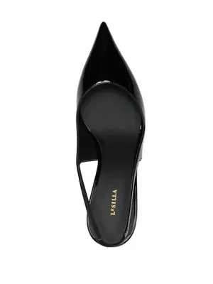 LE SILLA Bella 45mm Patent Leather Slingback Pumps